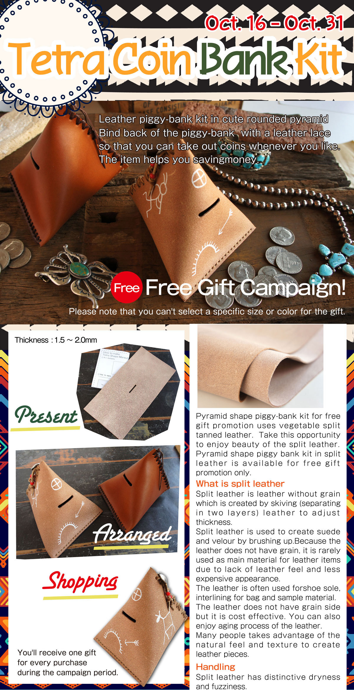 Tetra Coin Bank Kit Free Gift | LeatherCraftTools.com