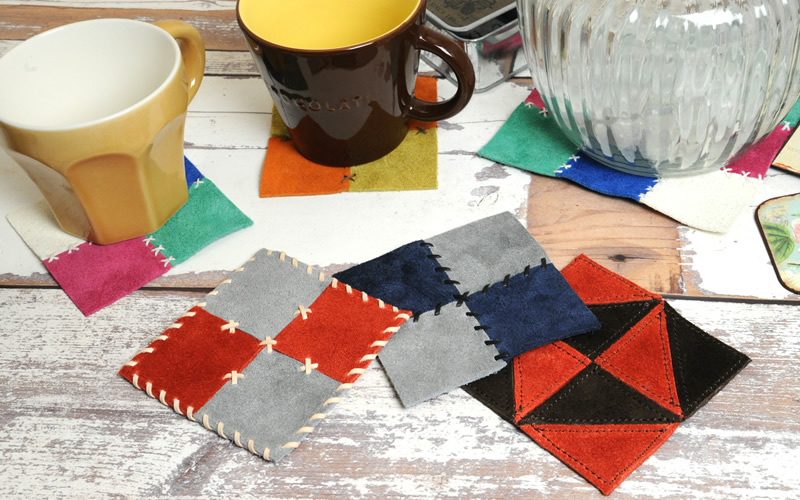 Mosaic Coaster Kit - Excel leather | LeatherCraftTools.com ...